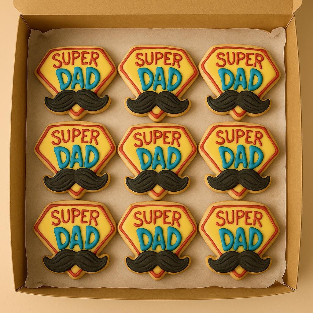 Super Dad Cookies: Father's Day Royal Icing Gift - Etsy