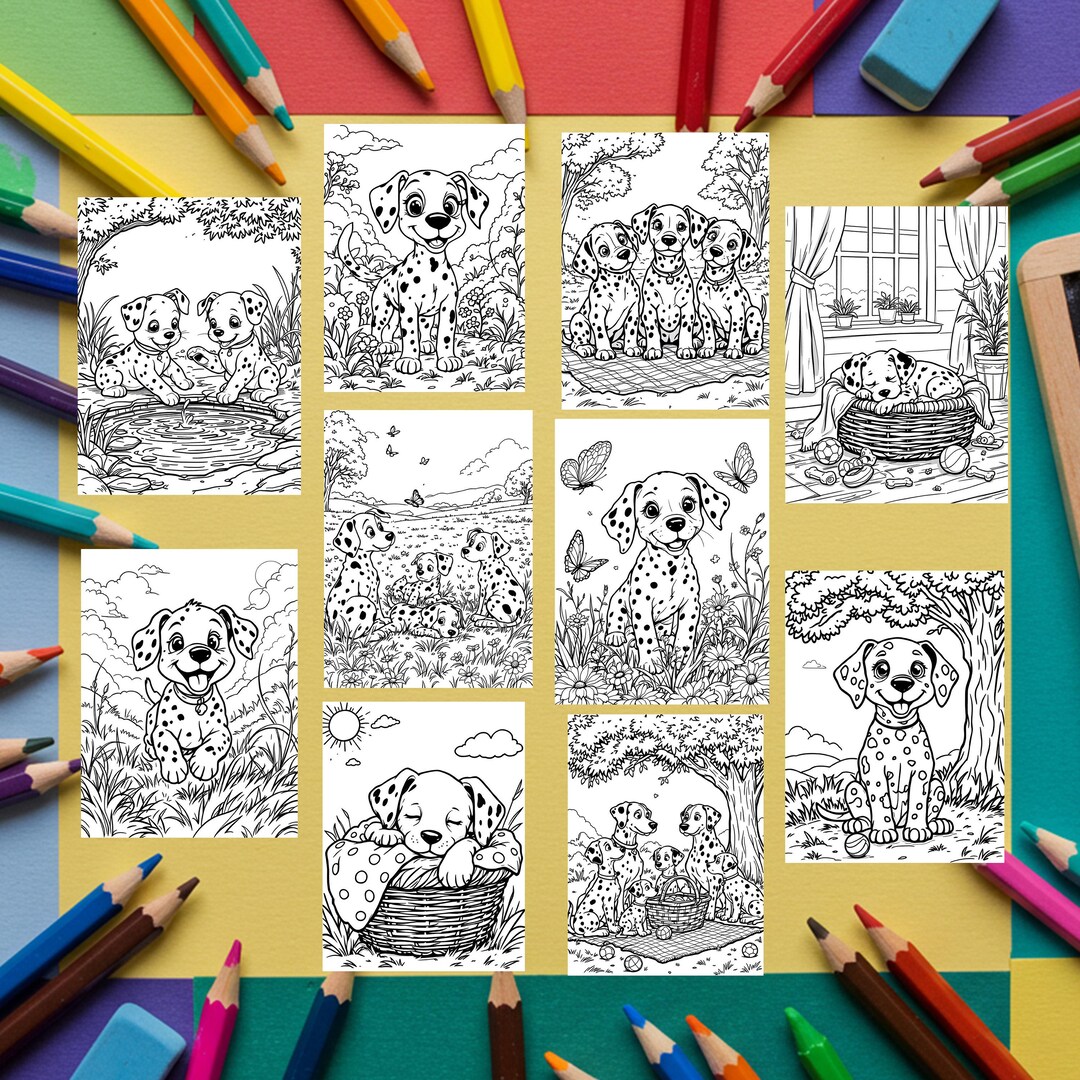 Dalmatians Coloring Pages Png I Printable Kids Activity I Detailed Dog ...