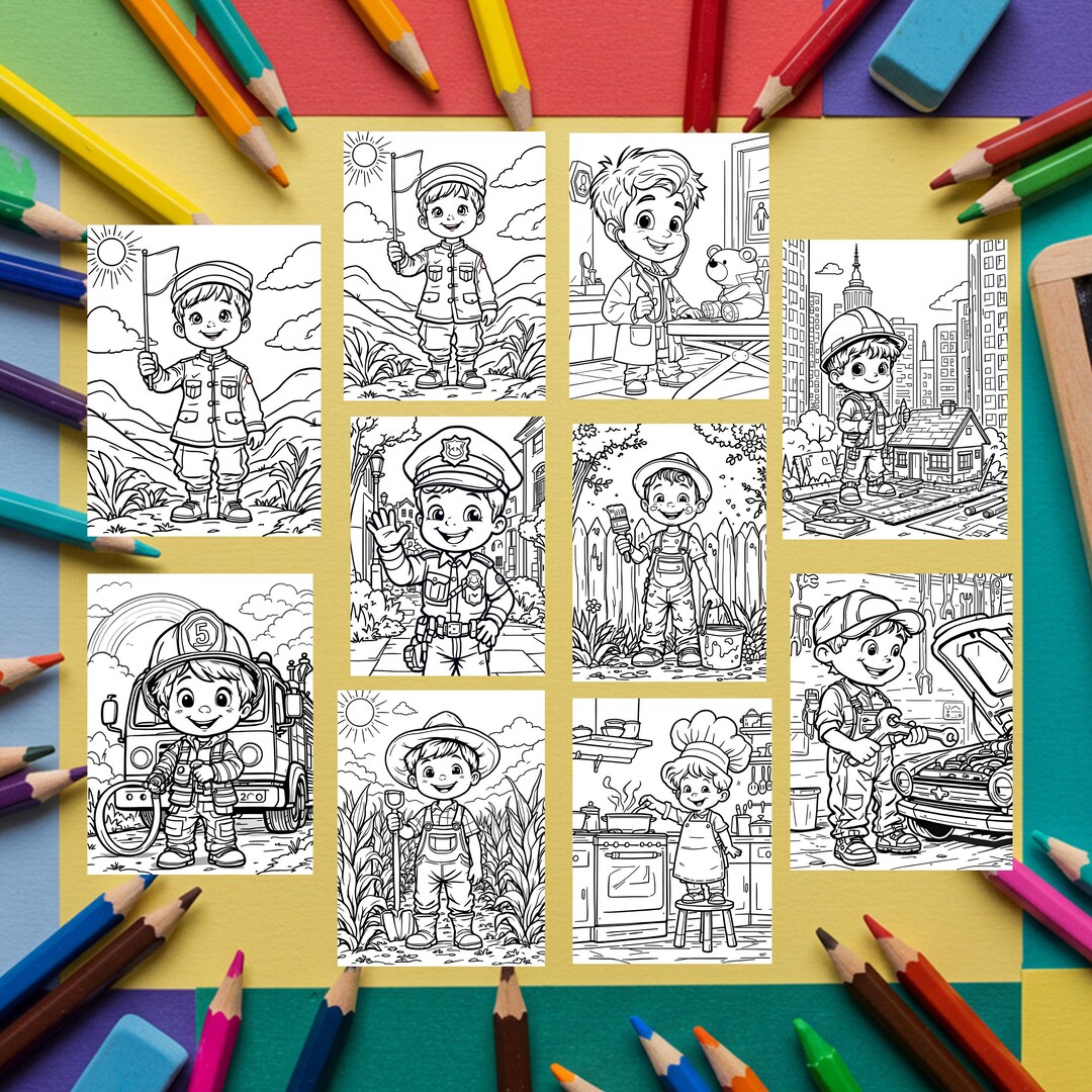 Professions Coloring Pages for Kids - Profession Coloring Sheets ...