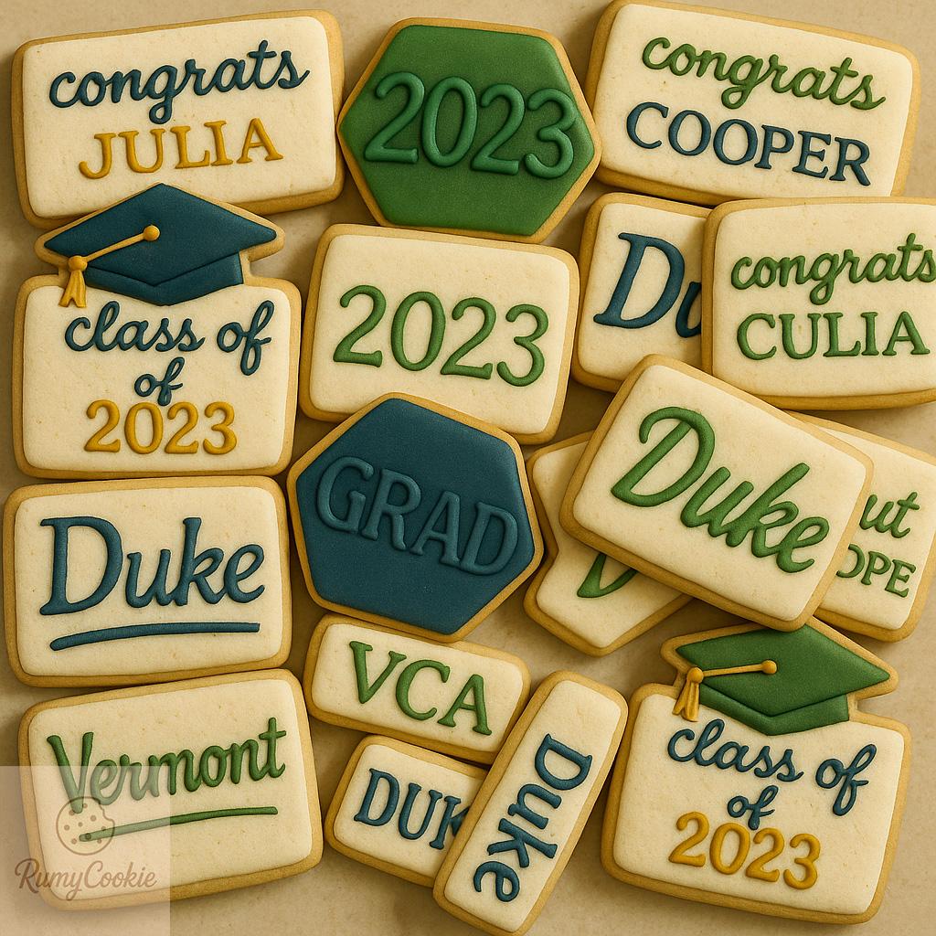 Graduation Cookies Gift Box, Custom Graduation Party Favors, Class of ...
