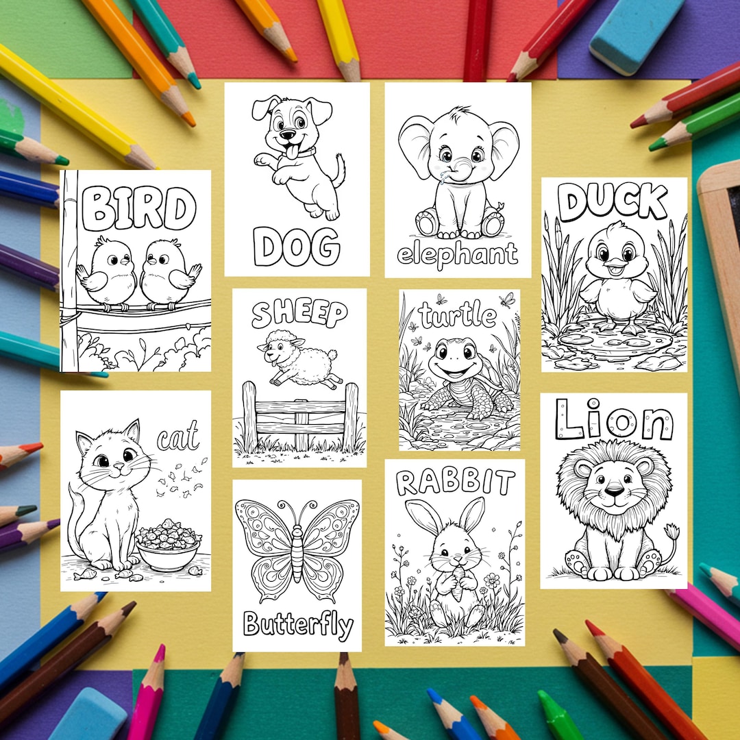 Printable Animal Coloring Pages With Names | Fun & Educational ...