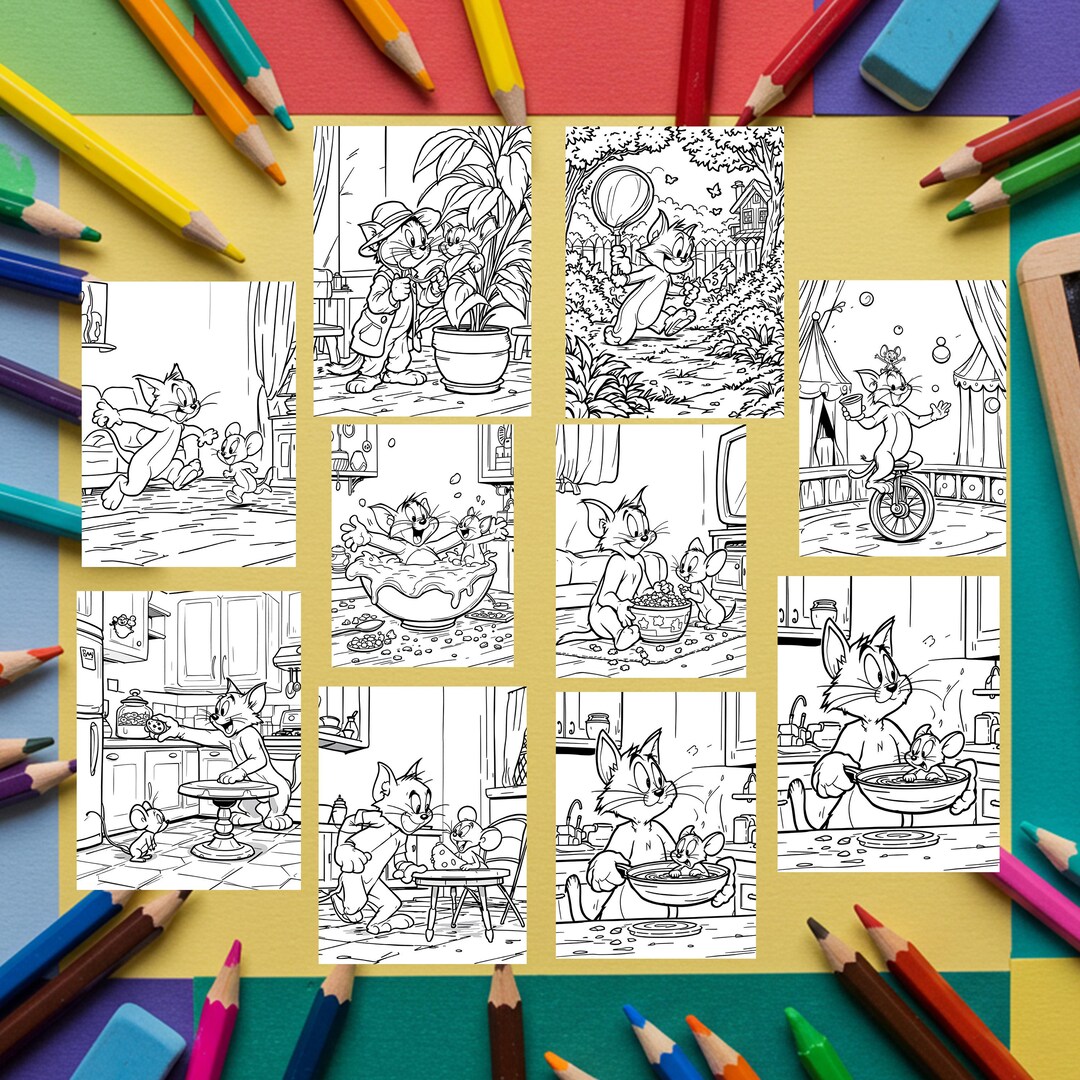 TOM and GERRY Color Pages. Tom and Gerry Coloring Book Fo Kid. Coloring ...