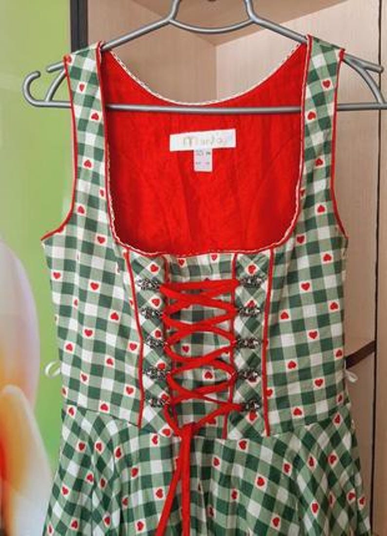 Marjo Festive Style Chic Bavarian Vintage Boho Red Oktoberfest Dress ...