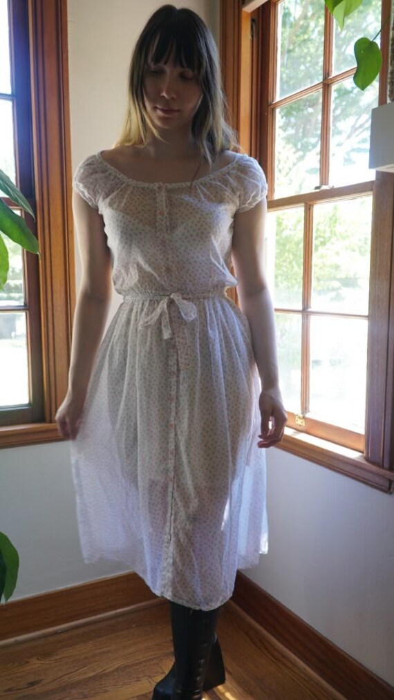 1970s Foxy Lady Dress/ Rare Vintage/ Size Medium - Gem