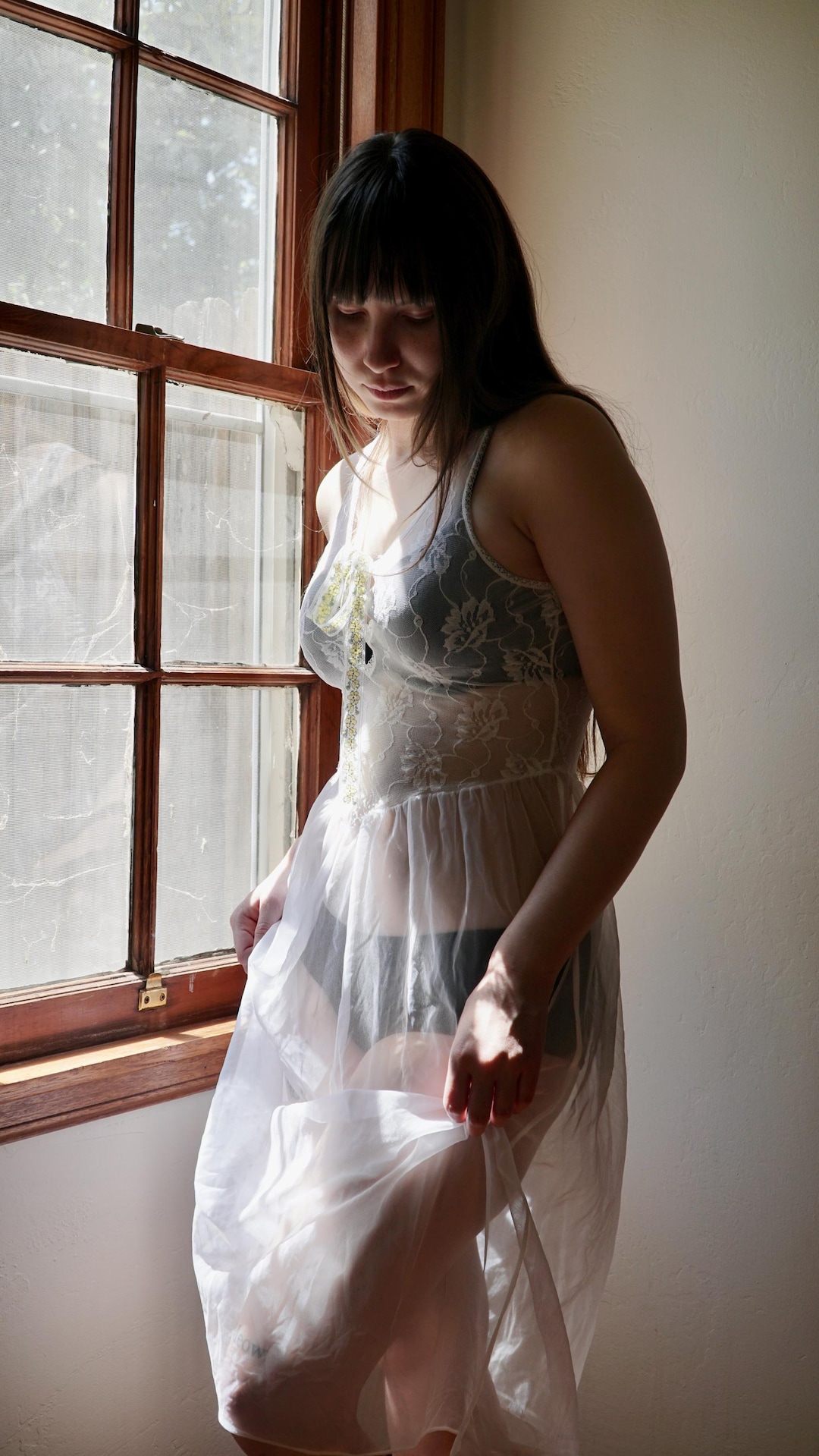 1980s Shelly's Sheer Slip/ Size Small - Etsy