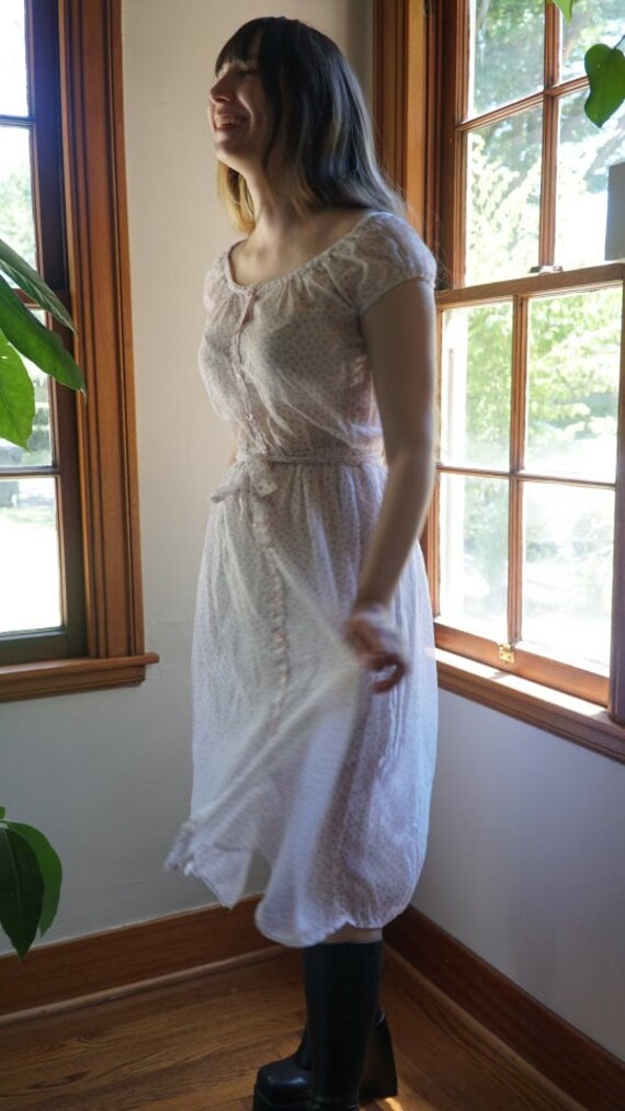 1970s Foxy Lady Dress/ Rare Vintage/ Size Medium - Gem