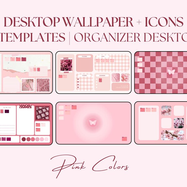 Pink Wallpaper Windows - Etsy UK