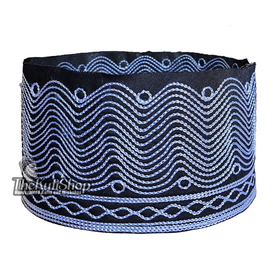 Black Madinah Muslim Prayer Kufi Hat – Handcrafted Soft-cotton ...