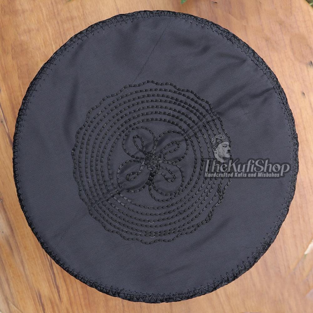 Black Madinah Muslim Prayer Kufi Hat – Handcrafted Soft-cotton ...