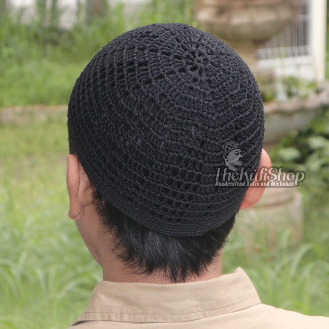 Muslim Black Kufi Skull Cap - Soft-cotton Islamic Prayer Beanie ...