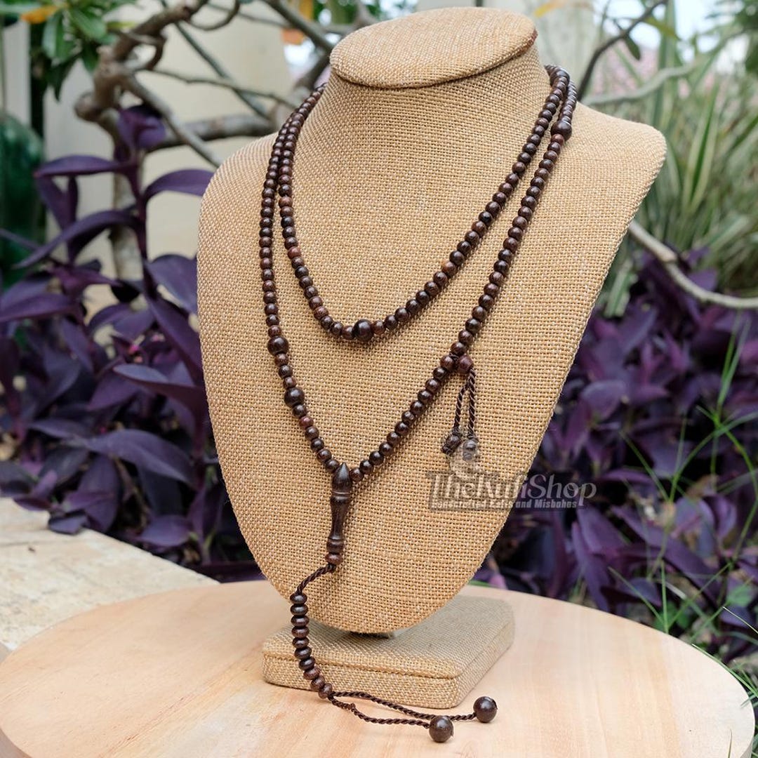 Natural Naqshbandi Tariqah Tasbih Tamarind Wood 4 Mm Oval Beads With ...
