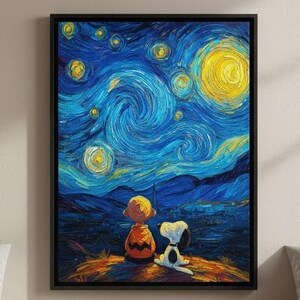Snoopy Starry Night Png - Etsy