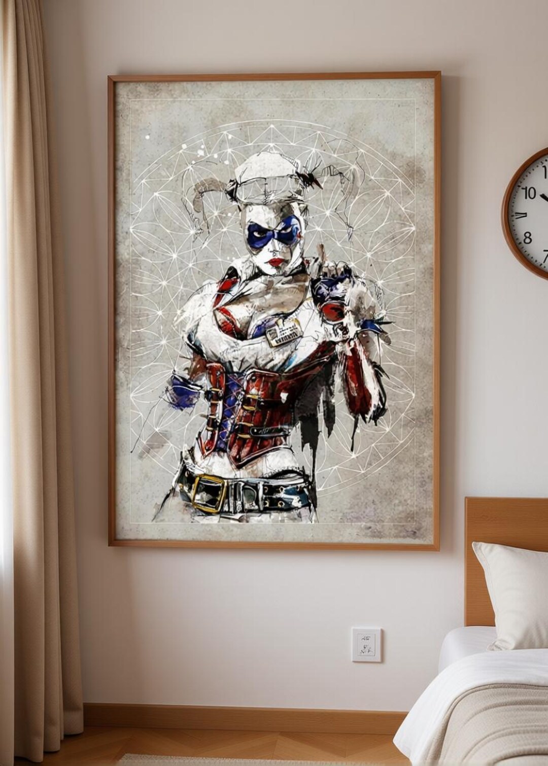 Harley Quinn DC Gallery Art Print | Vibrant Abstract Comic Book Canvas ...