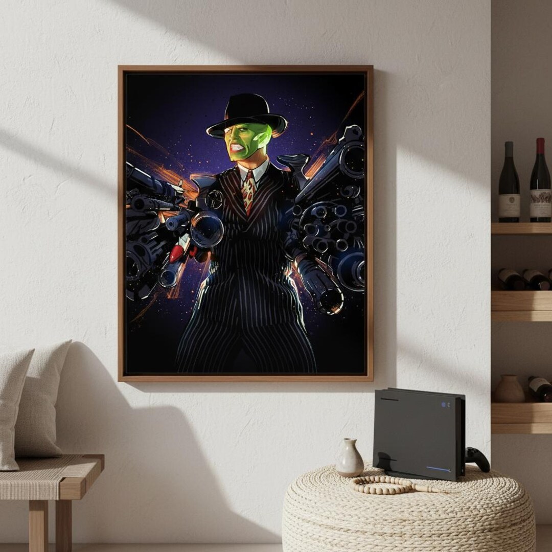 The Mask Movie Art Print: Jim Carrey Pop Graffiti Poster - Etsy