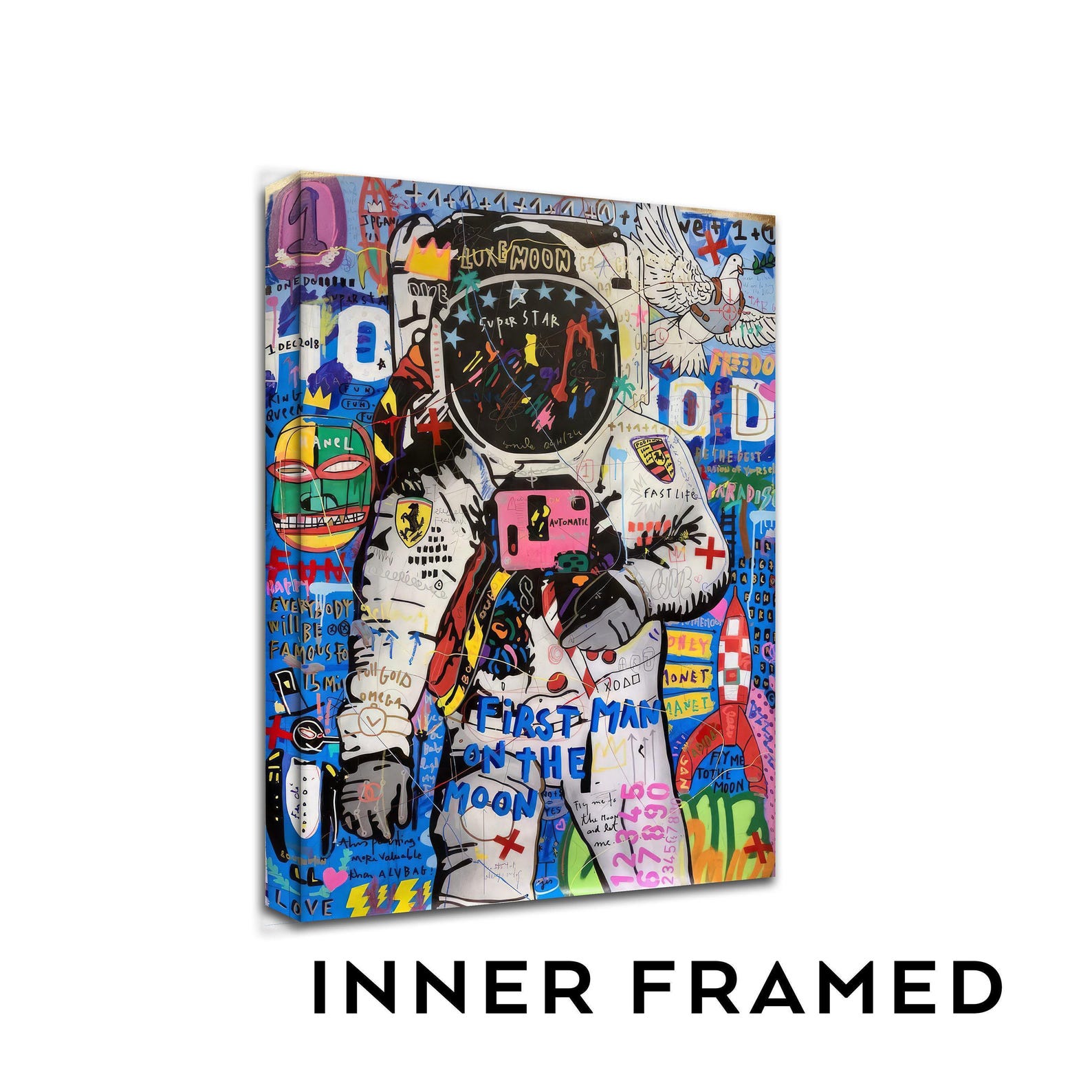Astronaut Graffiti Art Print: Modern Spaceman Pop Art Poster - Etsy