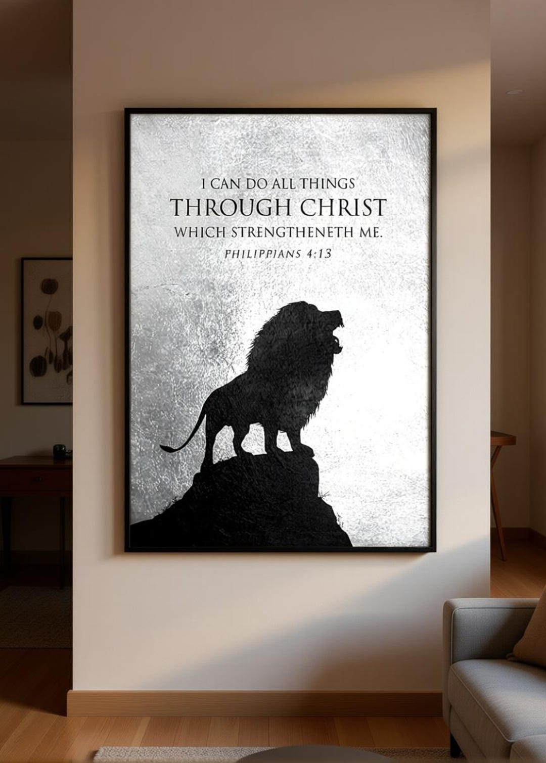 Philippians 4 13 Bible Verse Wall Art | Christian Decor | I Can Do All ...