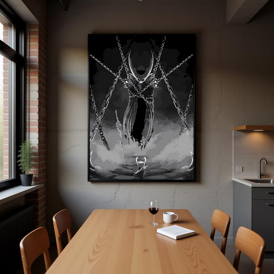 Hollow Knight Art Print - Dark Fantasy Digital Painting | Imprisoned ...