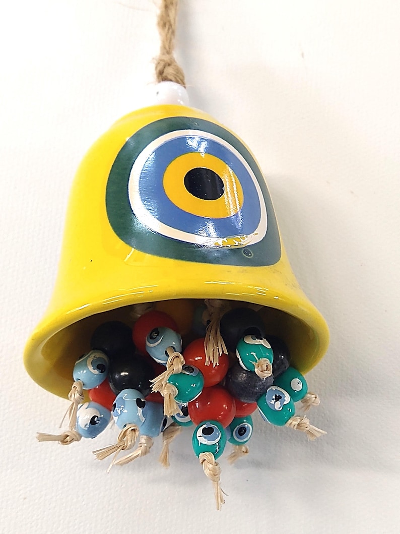 Turkish Evil Eye Assorted Colored Bells Coffee Cup Design Decorative ...