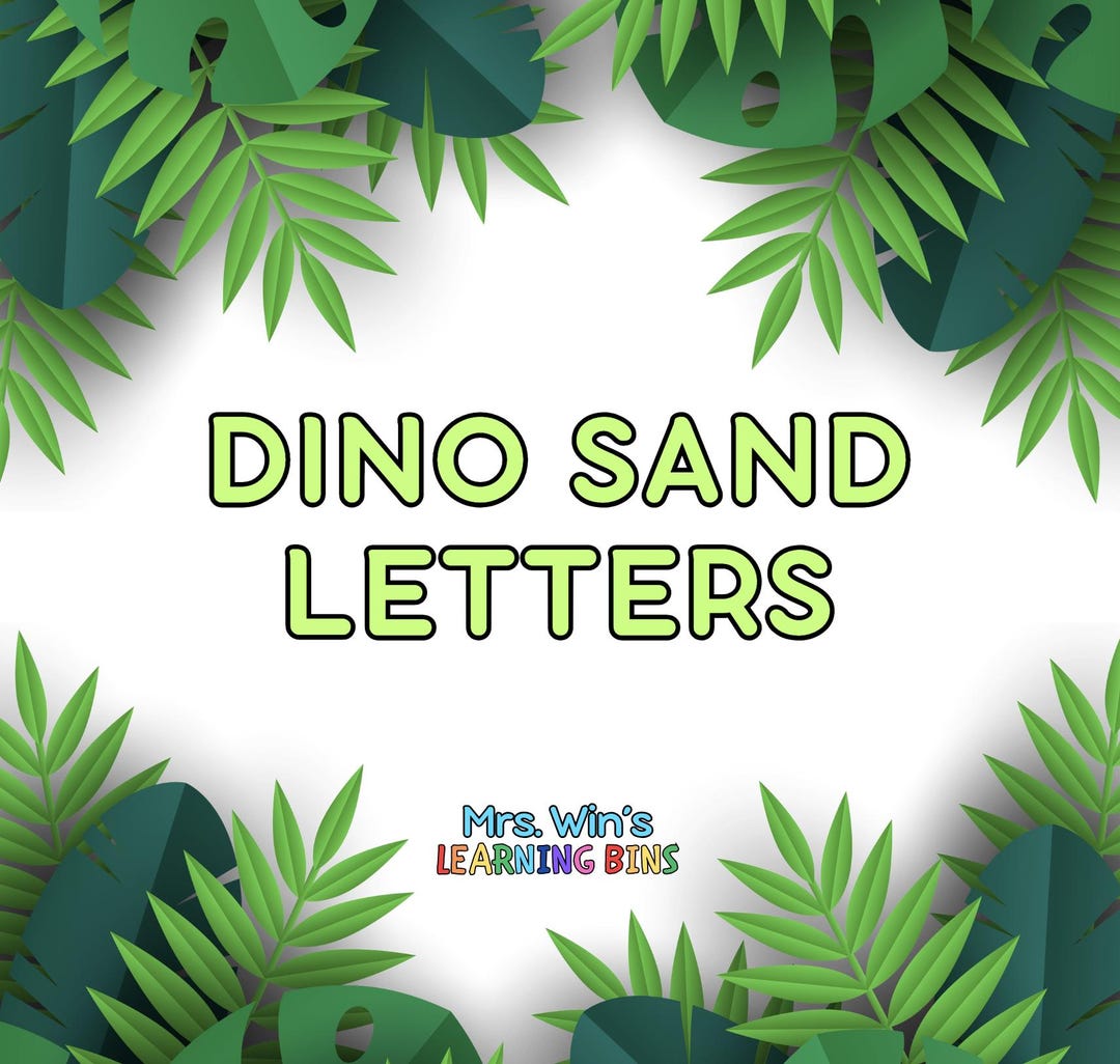 Dinosaur Activity | Hands-on Sand Letters | Low-prep Early Literacy ...