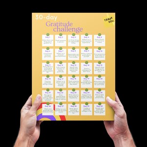 Printable Gratitude 30-day Challenge Daily Gratitude Prompts Cultivate ...