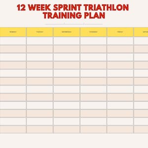 Beginner Sprint Triathlon Training Plan 12-week Program With DIY ...