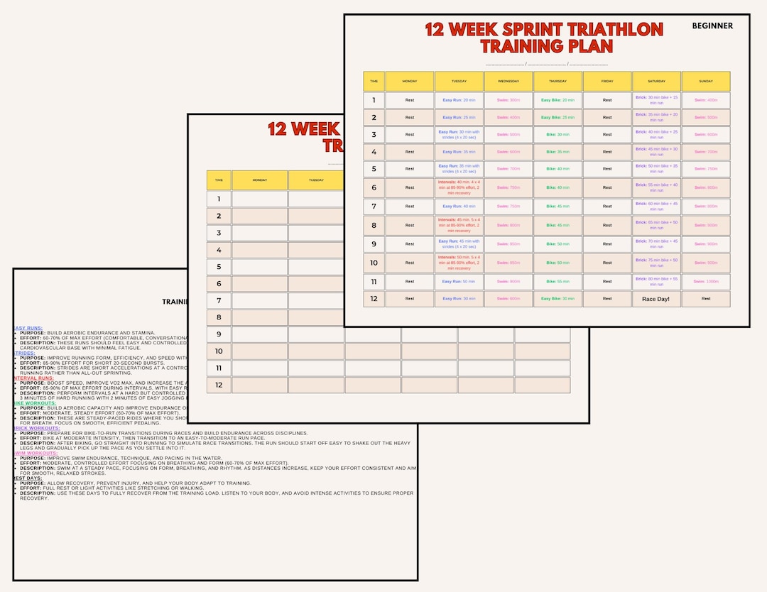 Beginner Sprint Triathlon Training Plan | 12-week Program With DIY ...