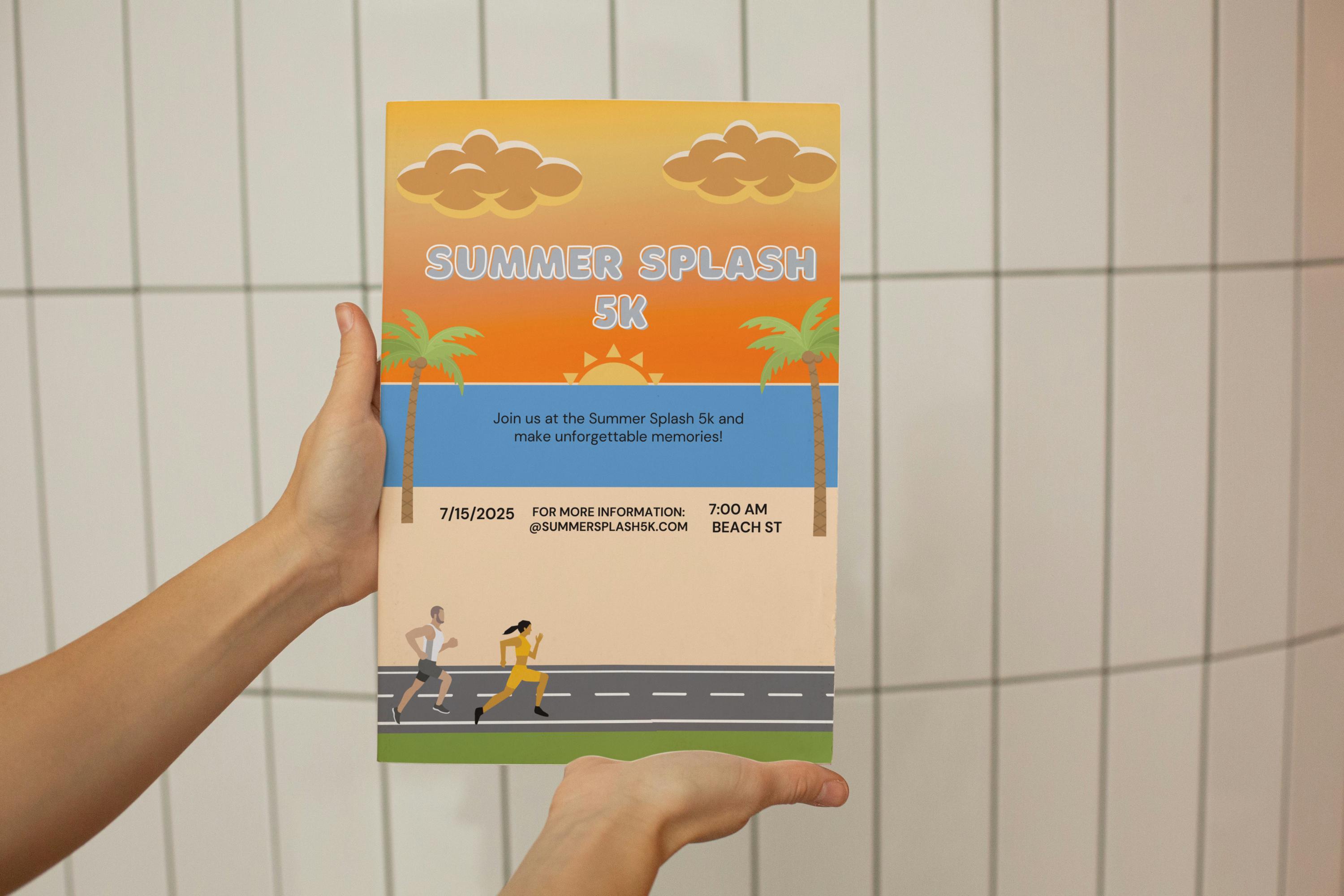 Custom Fun Run Flyer Template: Editable Canva 5K Event Design (digital ...