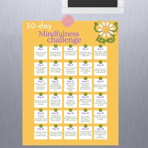 Printable Mindfulness 30-day Challenge | Daily Mindfulness Tasks ...