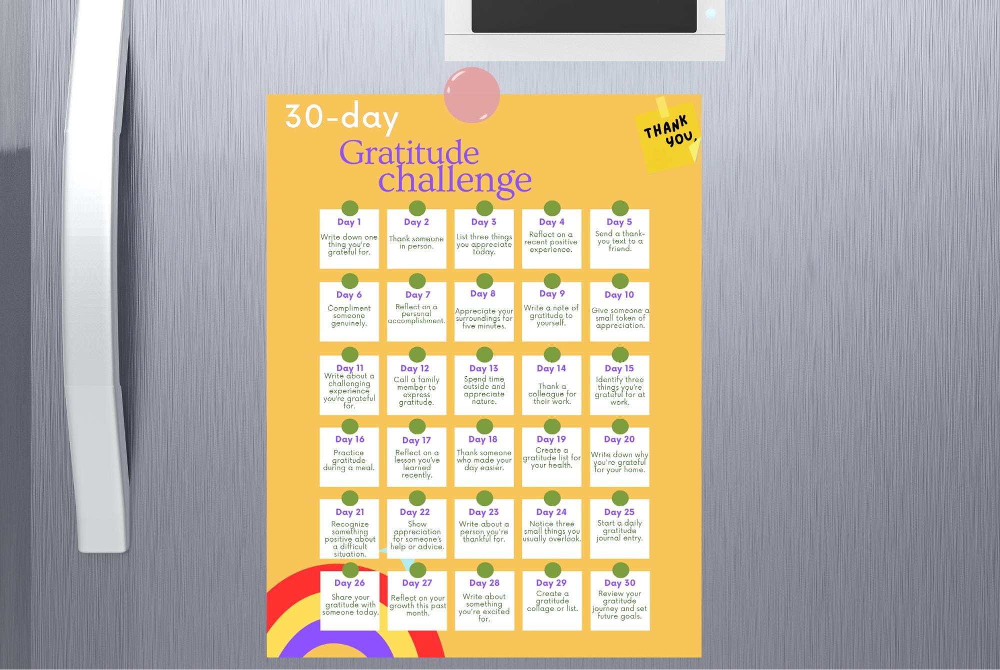Printable Gratitude 30-day Challenge Daily Gratitude Prompts Cultivate ...