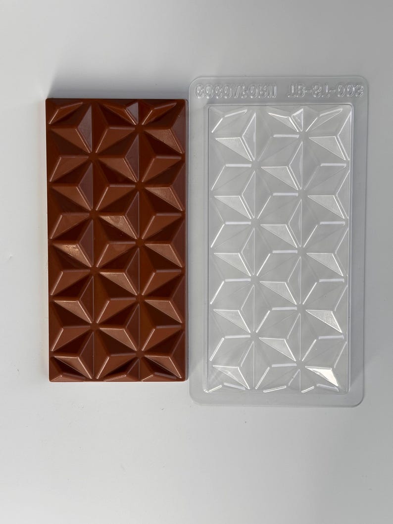 Geometric Chocolate Bar Mould | Sleek & Modern Dubai Chocolate Designs ...