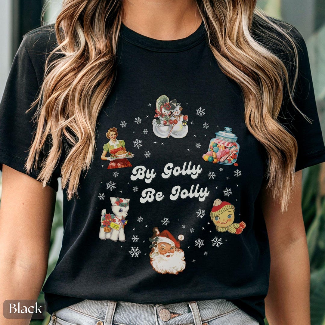 Christmas by Golly Be Jolly T-shirt, Holiday Tee, Cute Christmas Shirt ...