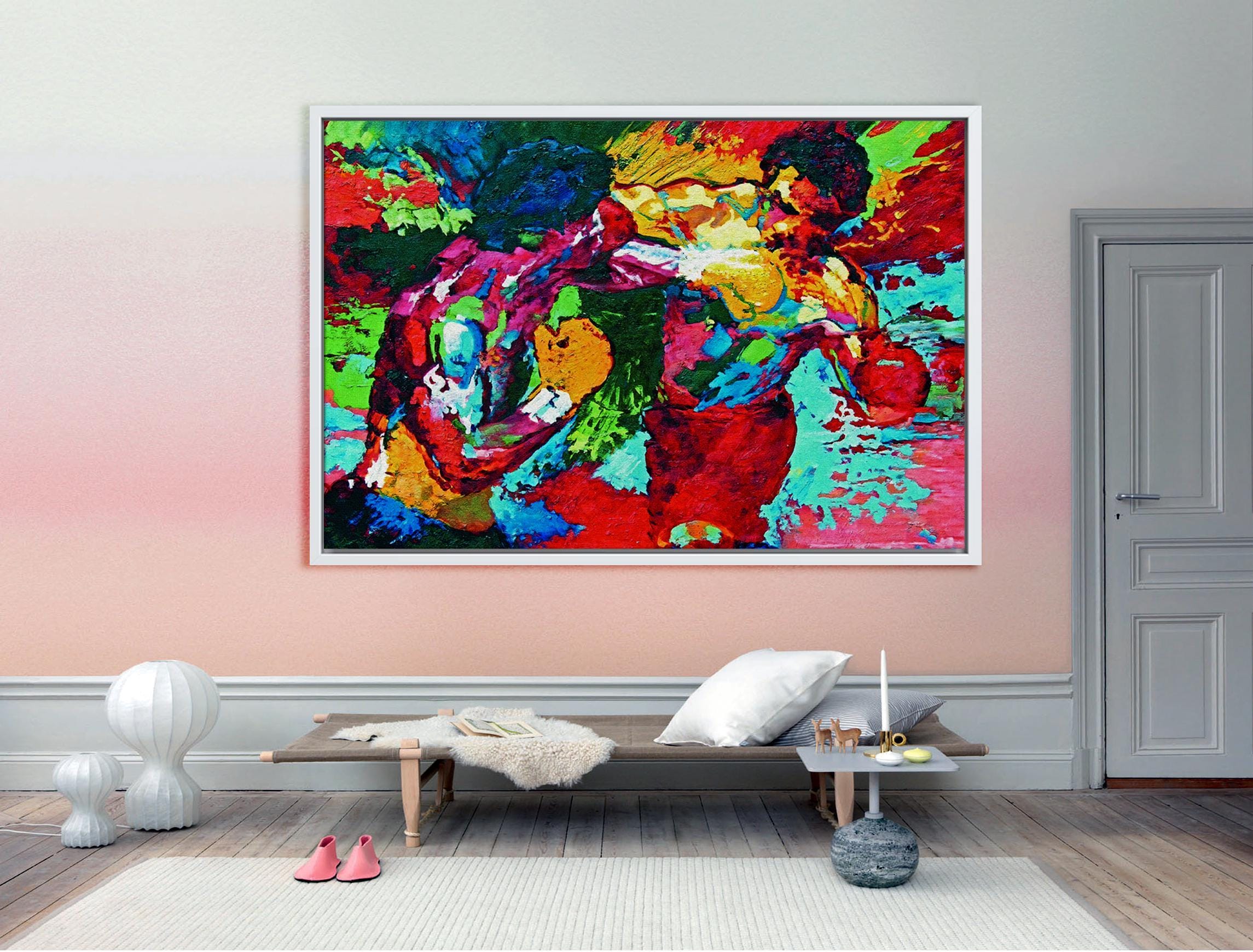 Leroy Neiman Rocky Balboa and Apollo Creed, Gym & Sports Room Wall Art ...