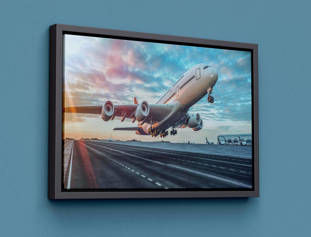 Airplane Wall Art, Aviation Art, Huge Canvas Wall Art, Airplane Canvas ...