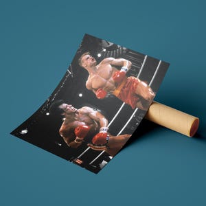Rocky Balboa Art Canvas-rocky Fight Night Round in B&W Art Canvas ...