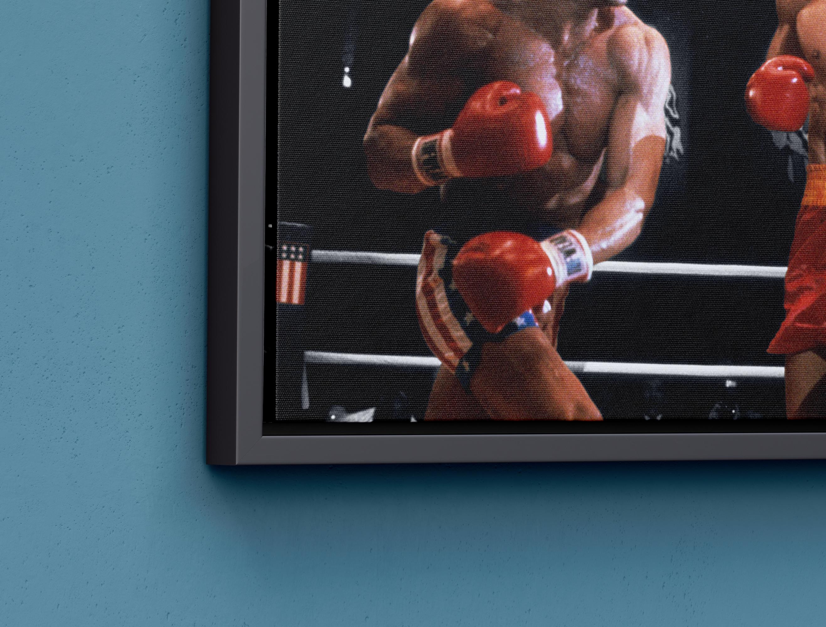 Rocky Balboa Art Canvas-rocky Fight Night Round in B&W Art Canvas ...