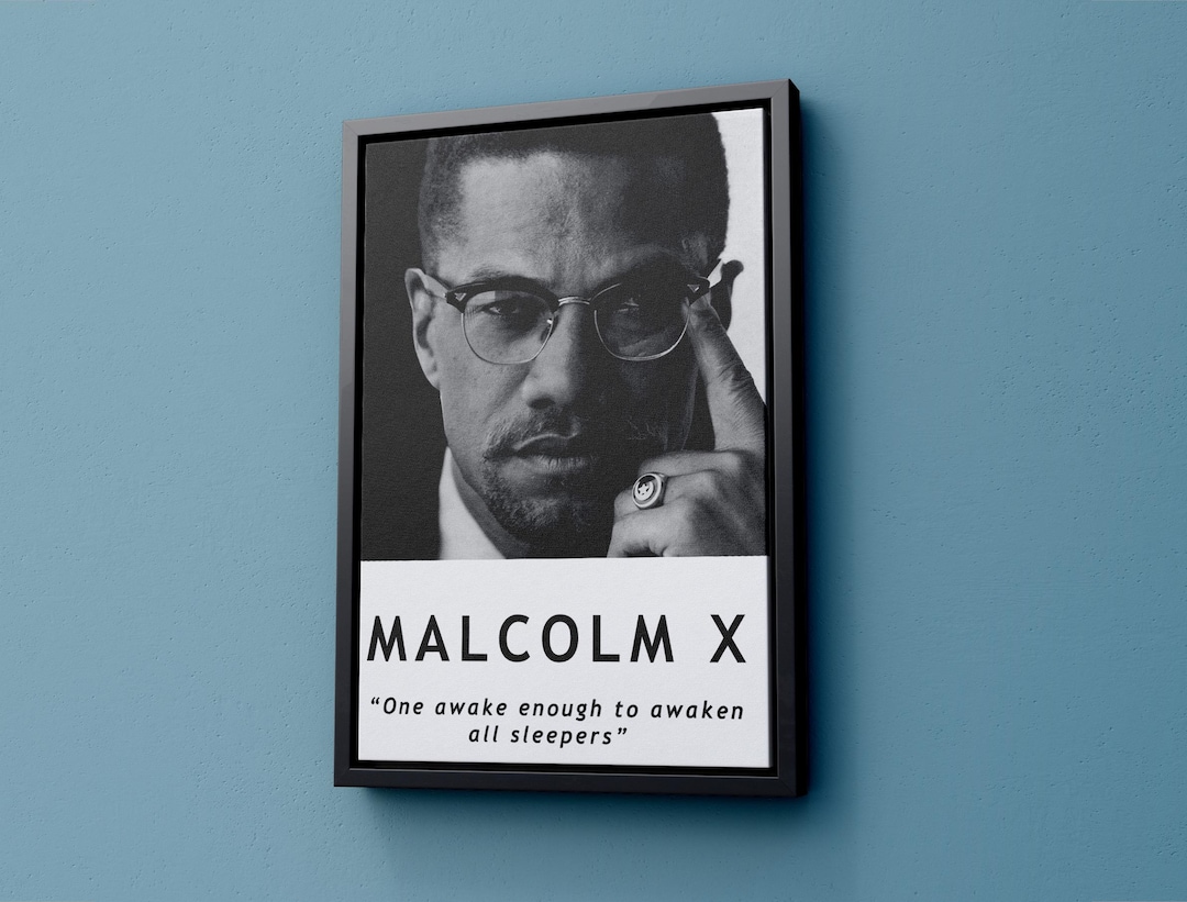 Malcom X, Malcom X Artwork, Famous Quote Artwork, Famous Wall Art ...