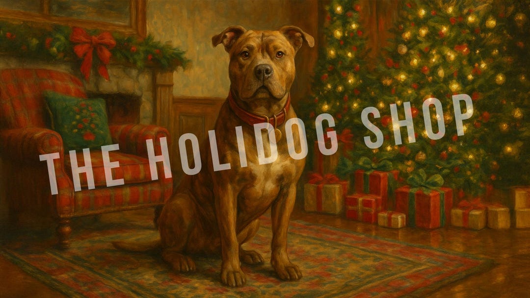 Pitbull Ralph Lauren Christmas Frame TV Art | Cozy Holiday Decor ...