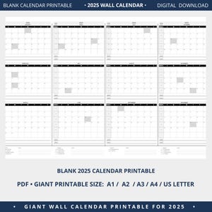 Business Calendar Year Planner Printable, Daily Weekly Monthly Calendar ...