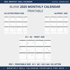 Business Calendar Year Planner Printable, Daily Weekly Monthly Calendar ...