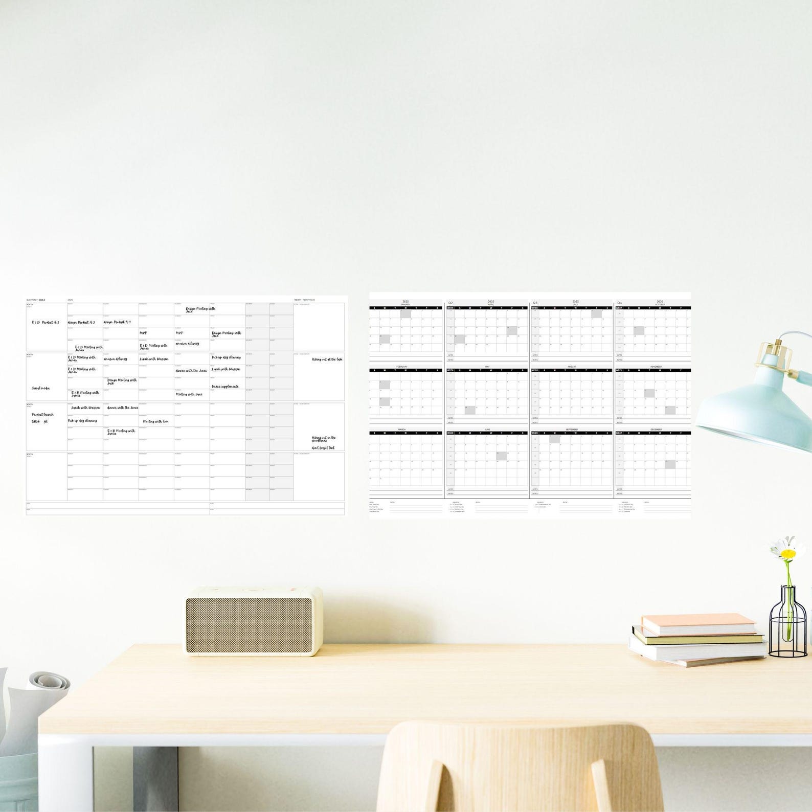 Business Calendar Year Planner Printable, Daily Weekly Monthly Calendar ...