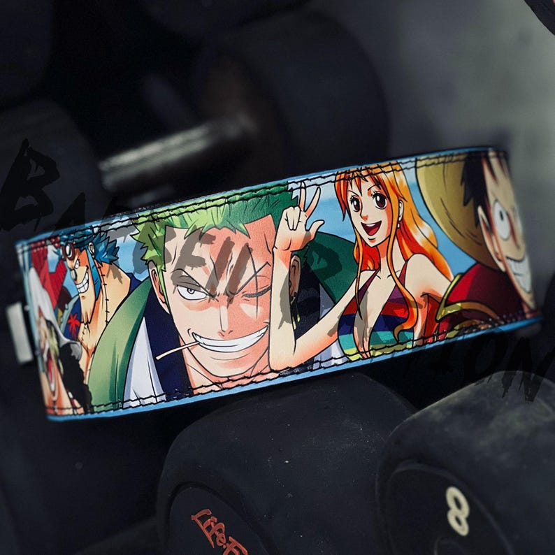 Luffy One Piece Anime Powerlifting Lever Belt One Piece Anime Gym Belt ...