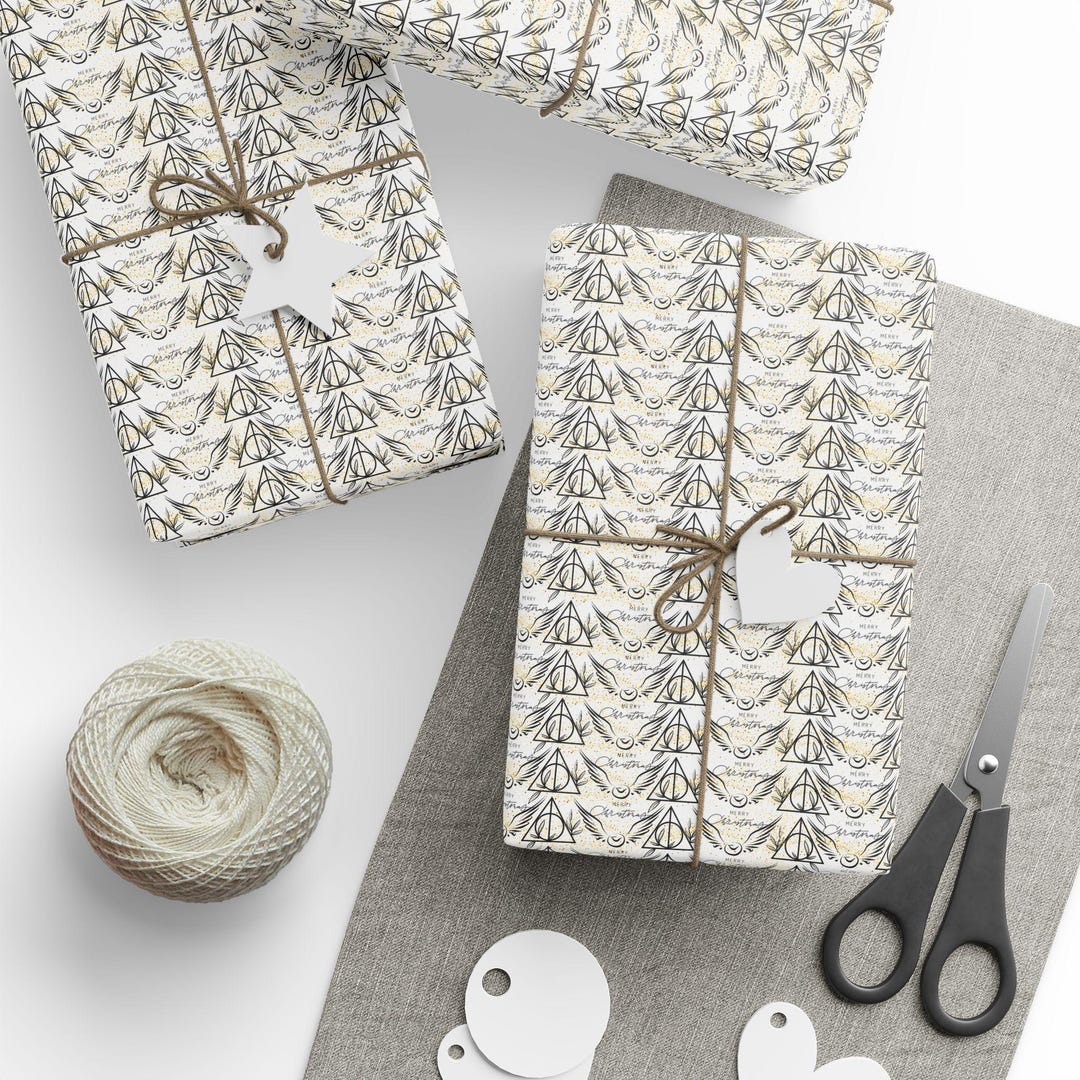Wrapping Paper, Harry Potter Gift Wrap, Magical Wizard Present Wrap ...