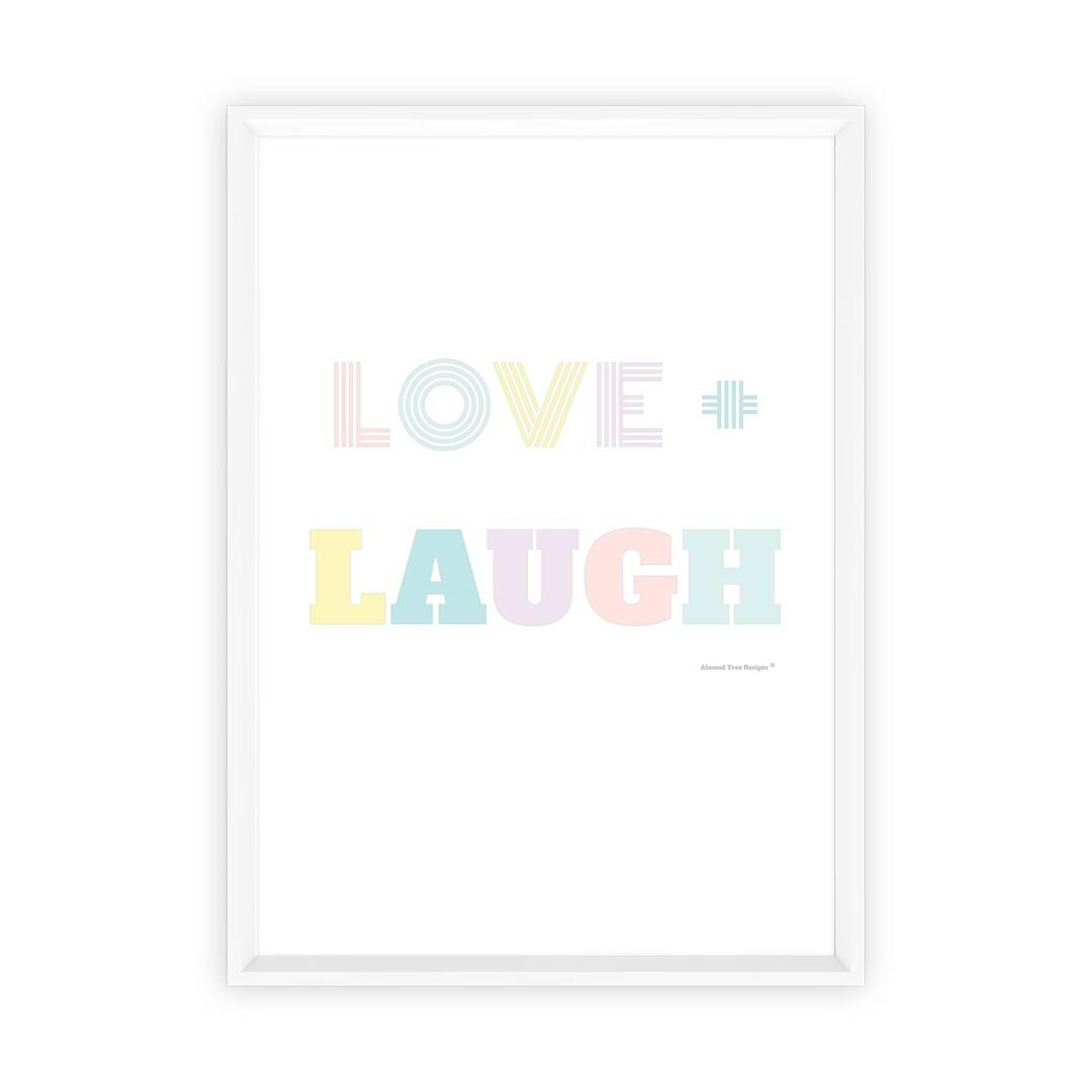 Love & Laugh Instant Digital Download Print Instant Art Printable Wall ...