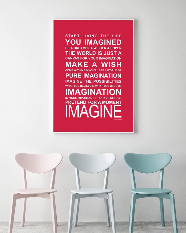 Expressions of Your World Imagine Print Typography Typographical Print ...