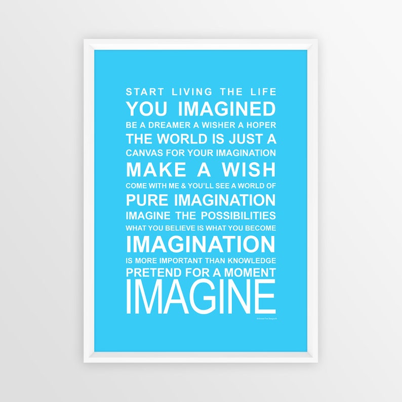 Expressions of Your World Imagine Print Typography Typographical Print ...