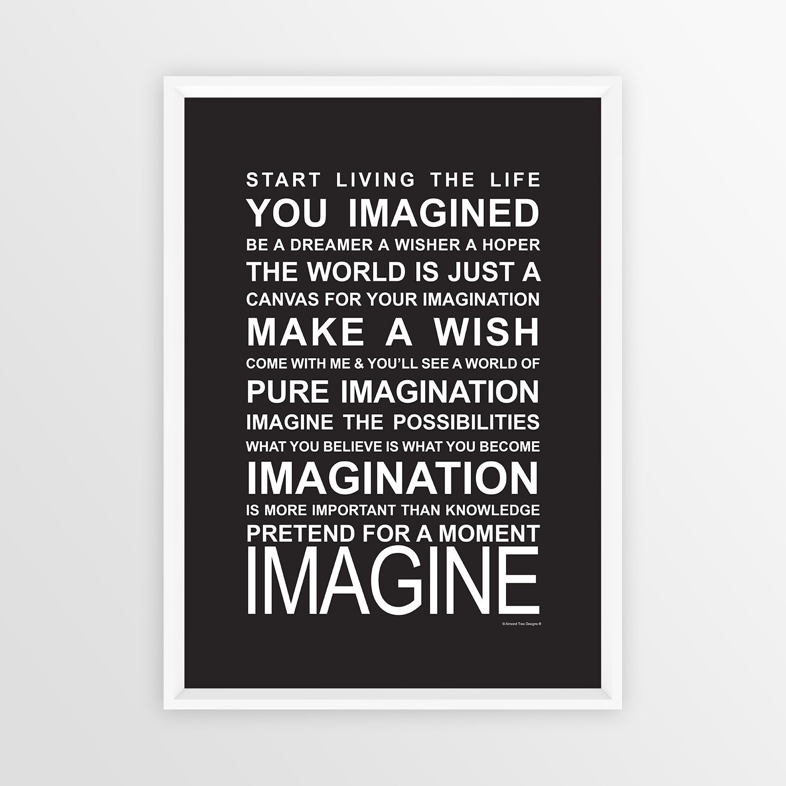 Expressions of Your World Imagine Print Typography Typographical Print ...