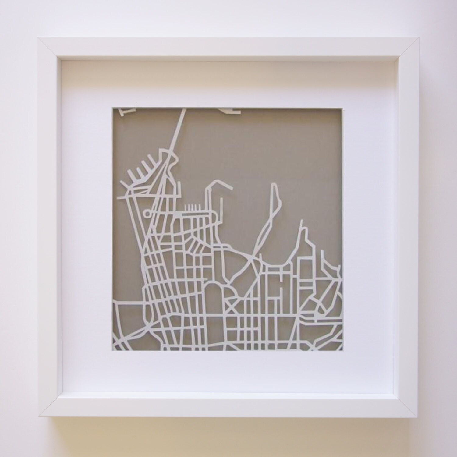 Sydney Paper Cut Map - Etsy
