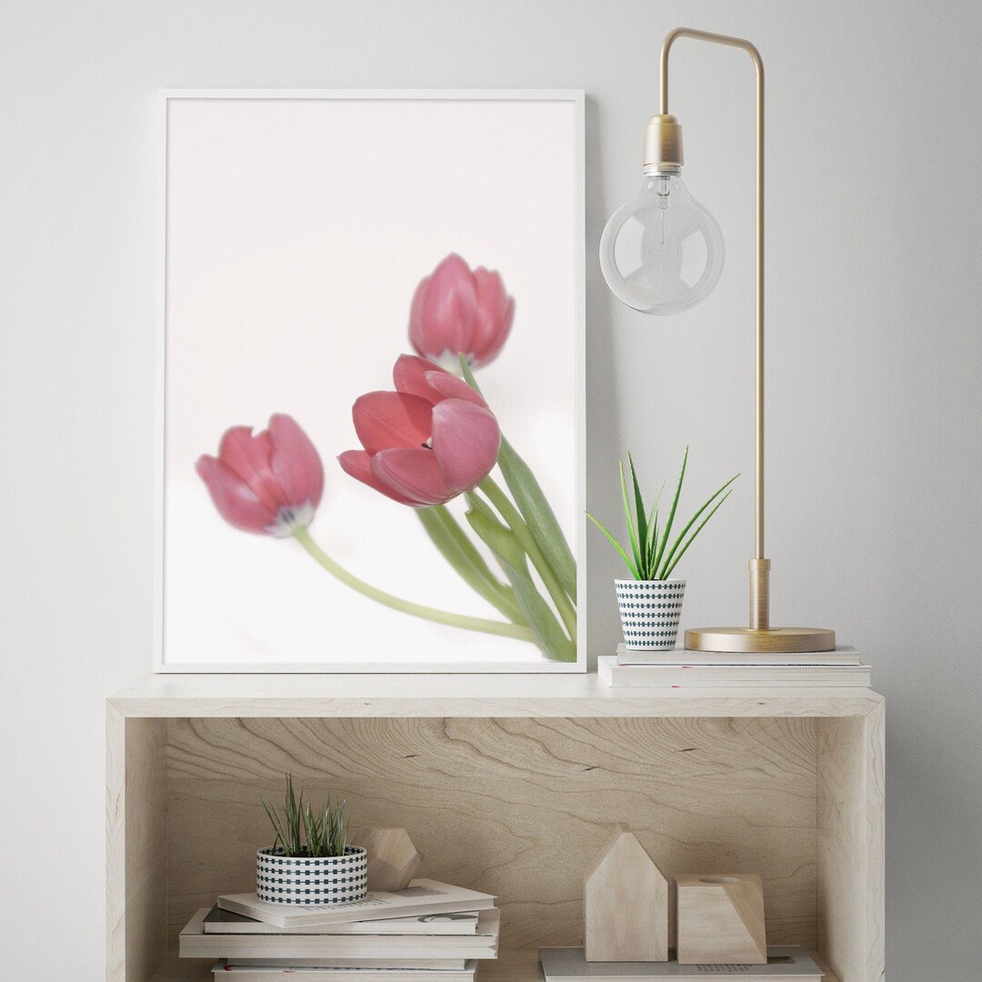 Perfect Love Tulip Wall Art Print Floral Photographic Wall Art Print ...