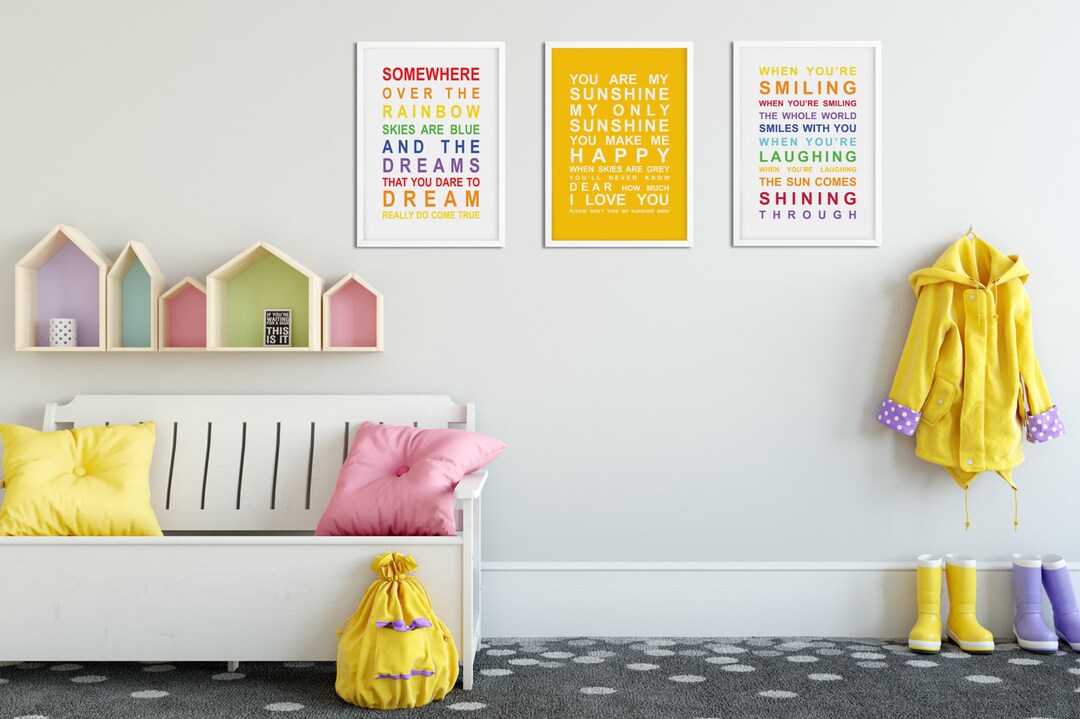 Rainbow Room Set 3 A3 Subway Bus Roll Wall Art Prints - Etsy