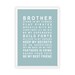 Brother Subway Bus Roll Wall Art Print Boys Room Decor - Etsy